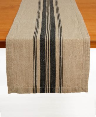 Linen Stripe Table Runner, 72" x 14" - Macy's