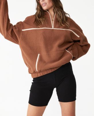 Cotton On Women's Teddy Fleece Pullover Top - Macy's