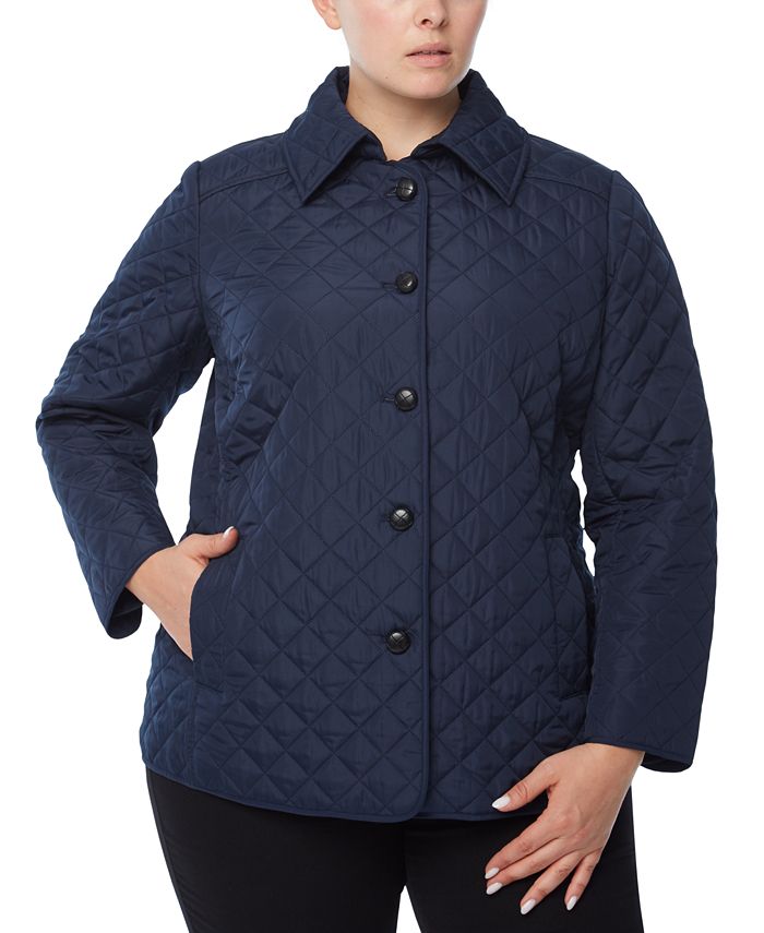 Jones New York Plus Size Quilted Jacket - Macy's