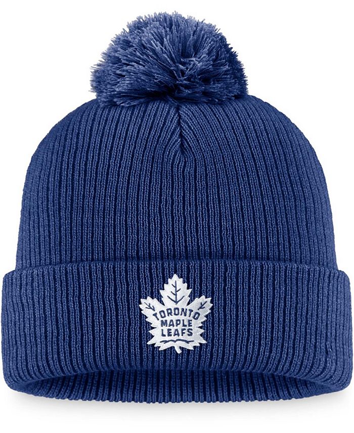 Fanatics Men's Blue Toronto Maple Leafs Core Primary Logo Cuffed Knit ...