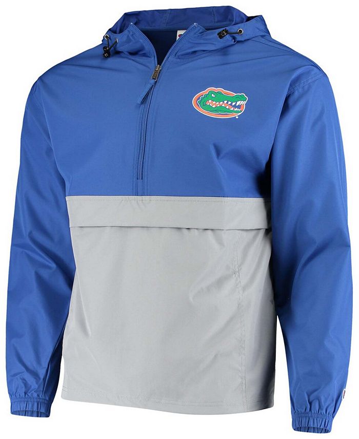 Champion Men's Royal Florida Gators Colorblock Packable Half-Zip Jacket ...