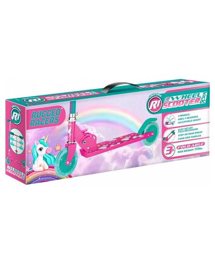 Rugged Racers 2 Wheel Scooter with Unicorn Design and LED Lights - Macy's