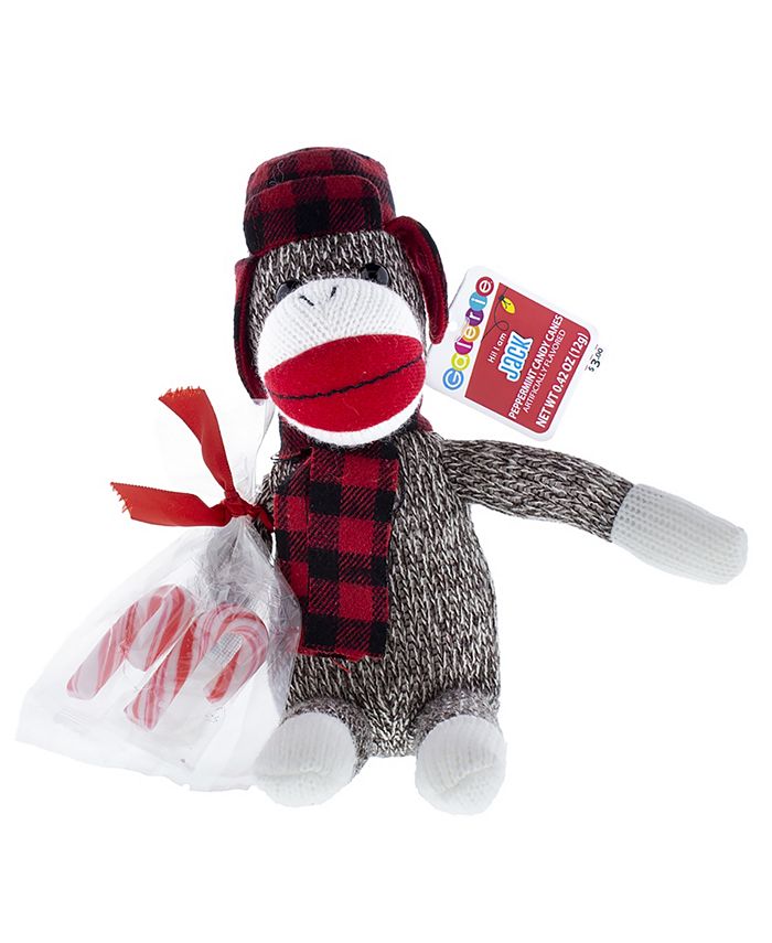 Galerie Sock Monkey Mug with Hot Cocoa and Surprise Plush Friend ...