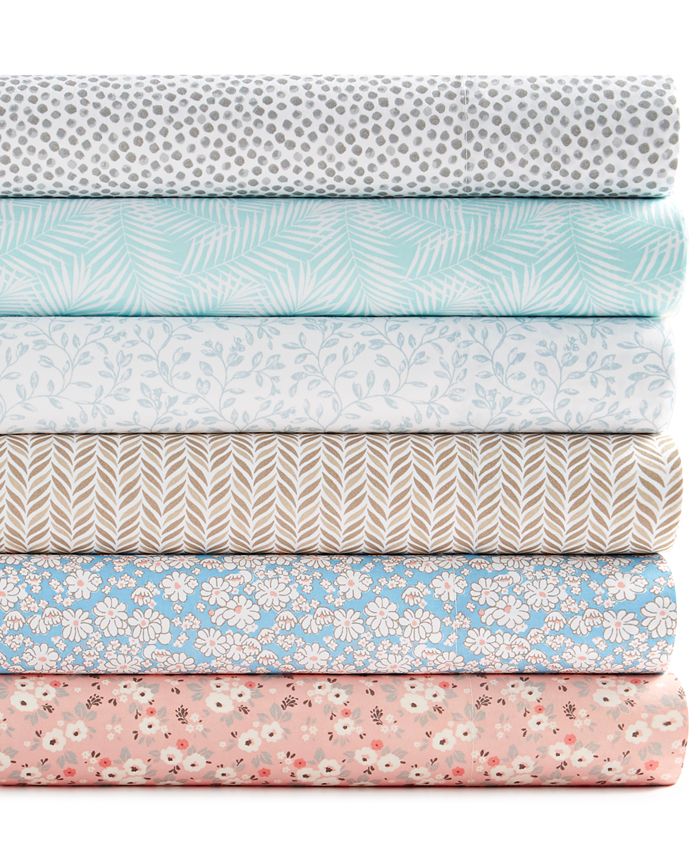 Martha Stewart Collection Printed Microfiber 4 Pc. Sheet Set ...