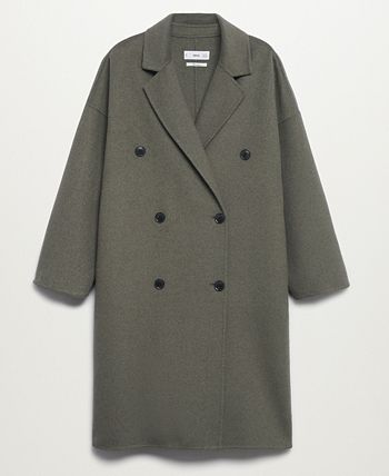 MANGO Women's Double-Breasted Wool Coat & Reviews - Coats & Jackets ...