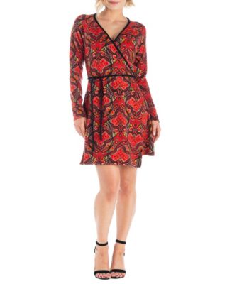 Women's Long Sleeve Fall Wrap Dress - Macy's