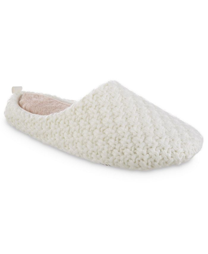 Isotoner Signature Women's Chunky Knit Sutton Hoodback Slippers ...
