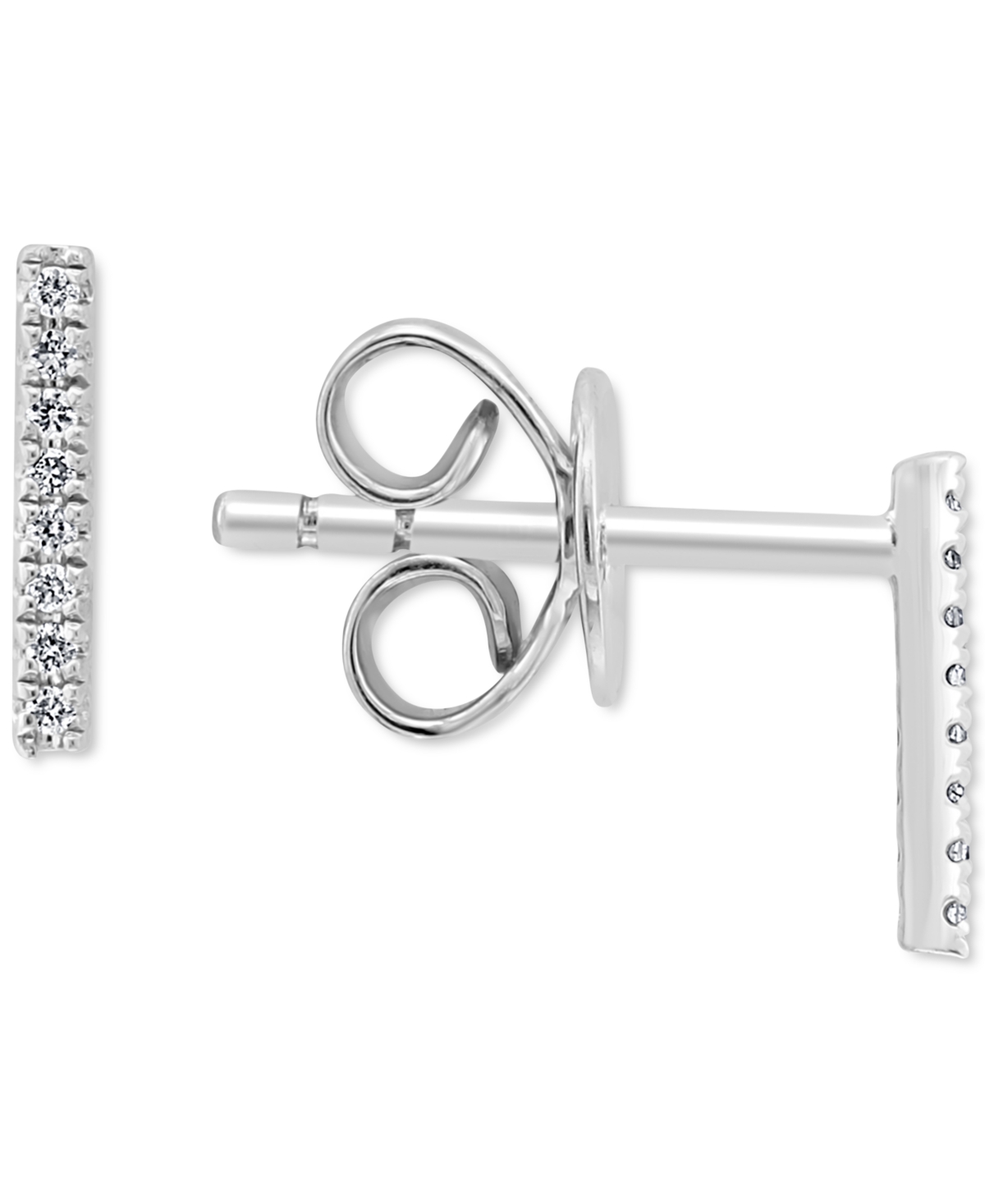 Click here for Effy Diamond Bar Stud Earrings (1/20 ct. t.w.) in... prices