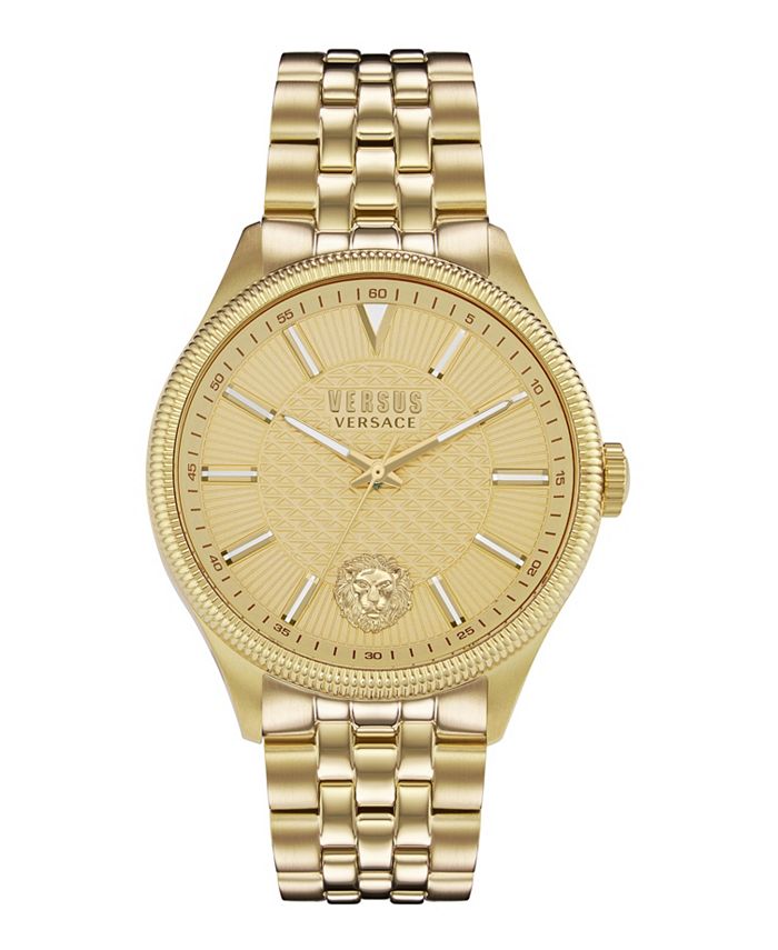 Versus Versace Versus by Versace Men's Colonne IP Yellow Gold-Tone Bracelet Watch 45mm - Macy's