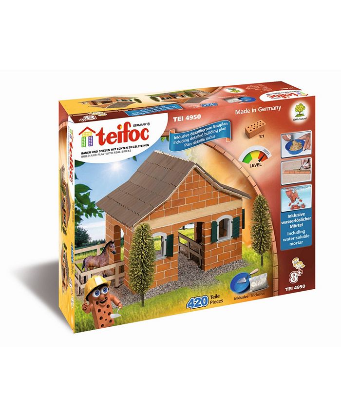 Teifoc Big Horse Stable Brick 430 Piece Construction Set - Macy's