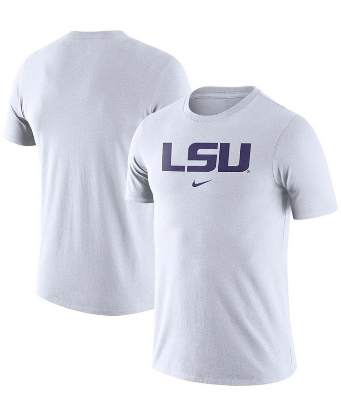 Nike Men's White LSU Tigers Essential Wordmark T-shirt - Macy's