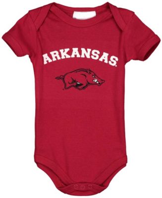 Infant Boys and Girls Cardinal Arkansas Razorbacks Arch and Logo ...