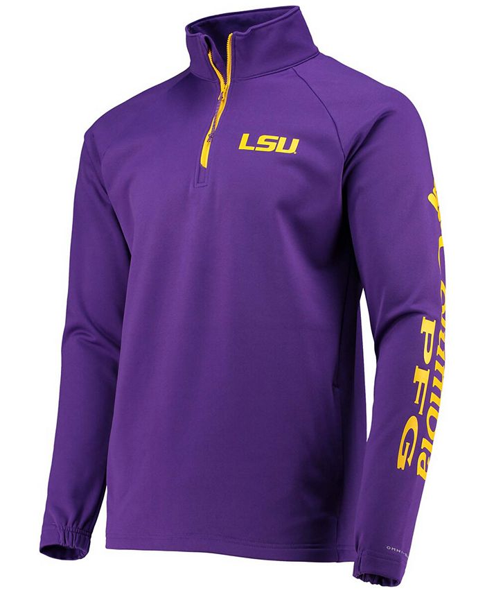 Columbia Men's LSU Tigers Terminal Tackle Fleece Raglan Omni-Shade ...