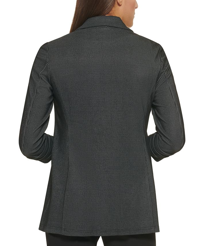 Tommy Hilfiger One-Button Ruched Sleeve Blazer - Macy's