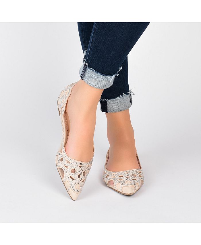 Journee Collection Women's Batavia Embellished Flats - Macy's
