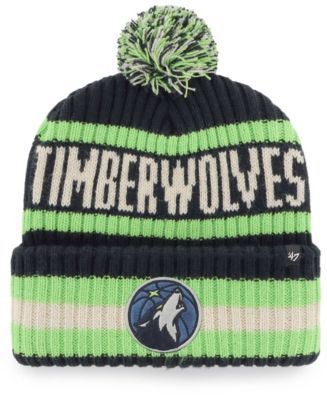 Men's Navy Minnesota Timberwolves Bering Cuffed Knit Hat with Pom - Macy's