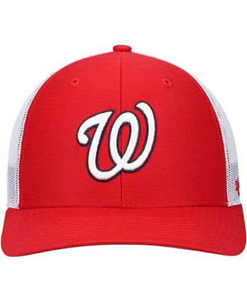 '47 Brand Men's Red, White Washington Nationals Primary Logo Trucker ...