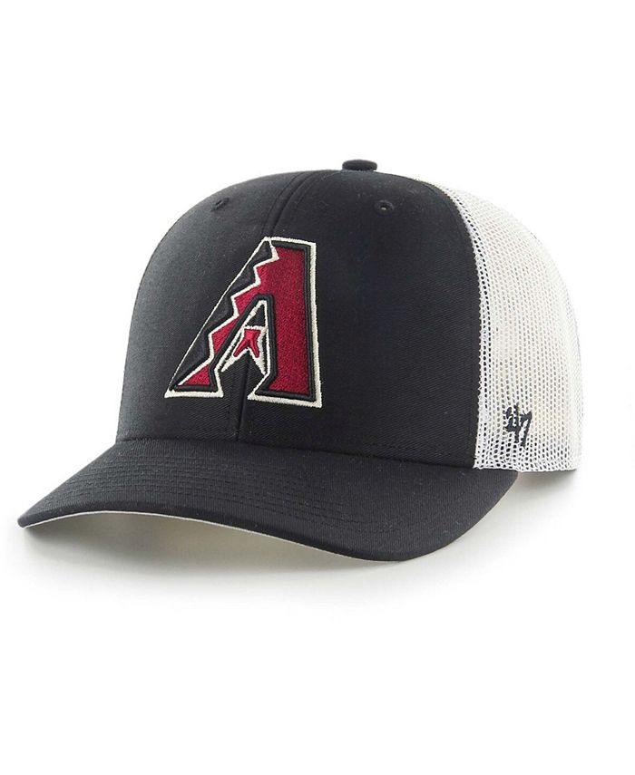 '47 Brand Men's Black, White Arizona Diamondbacks Primary Logo Trucker ...