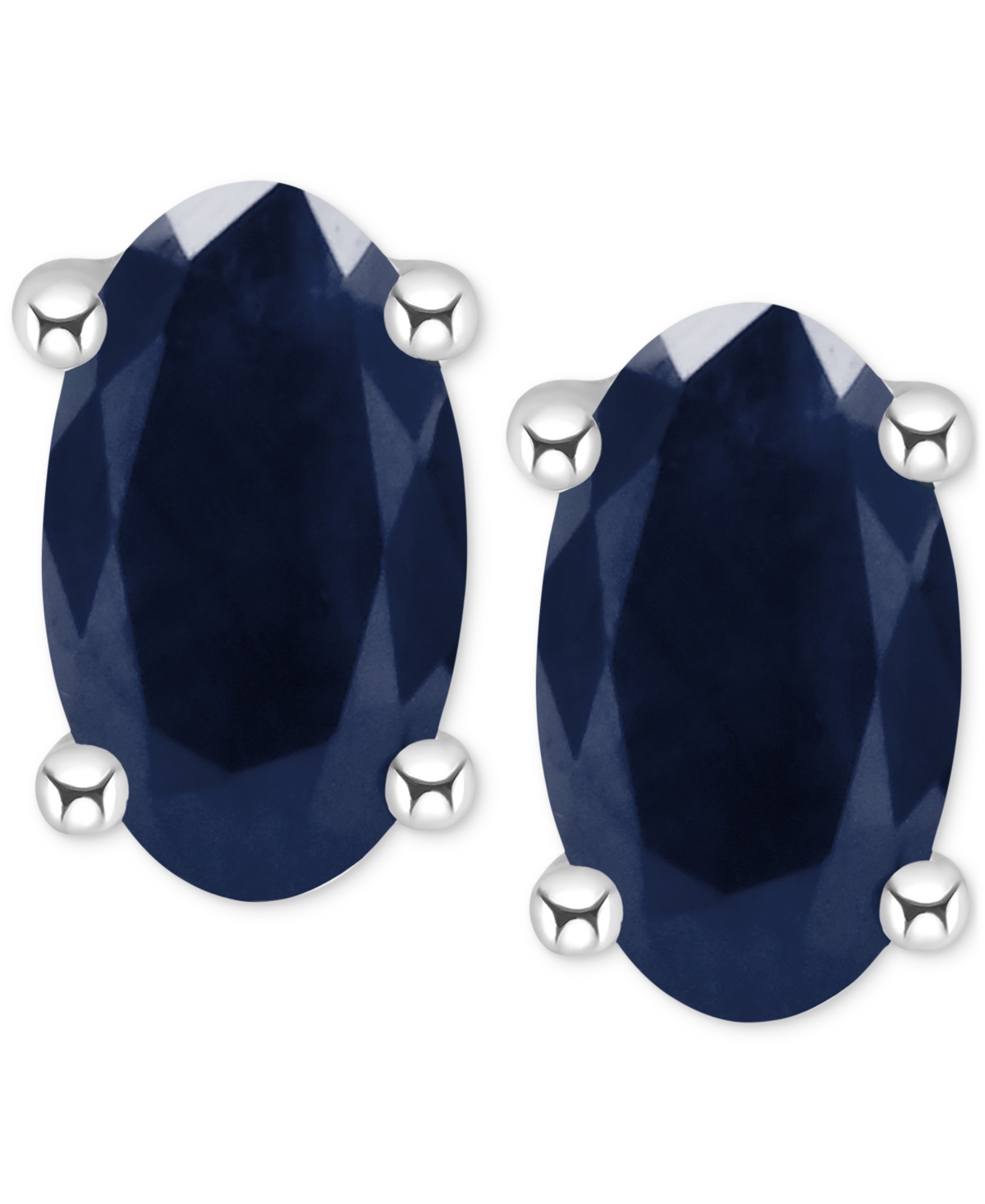 Click here for Ruby Oval-Cut Stud Earrings in 14k White Gold (Als... prices