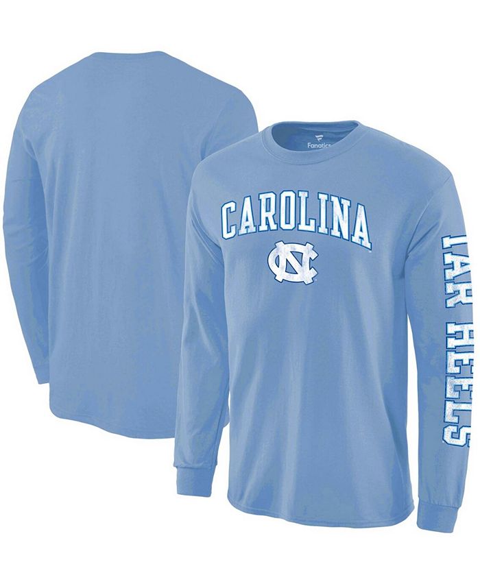 Fanatics Men's Light Blue North Carolina Tar Heels Distressed Arch Over ...