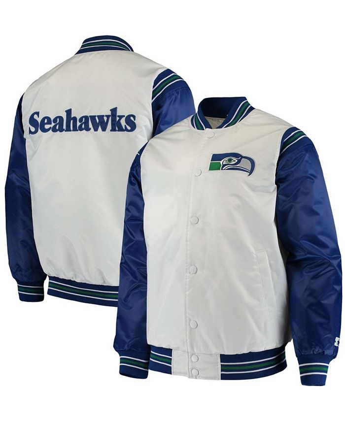 Starter Men's White, Royal Seattle Seahawks Historic Logo Renegade ...