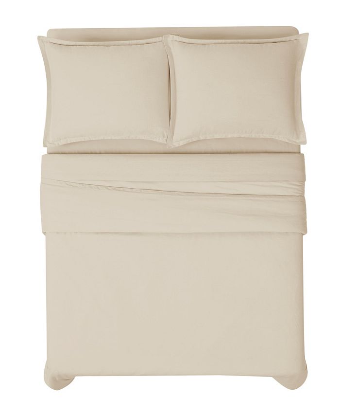 Frye Cotton/Linen 3 Piece Duvet Cover Set, Queen - Macy's