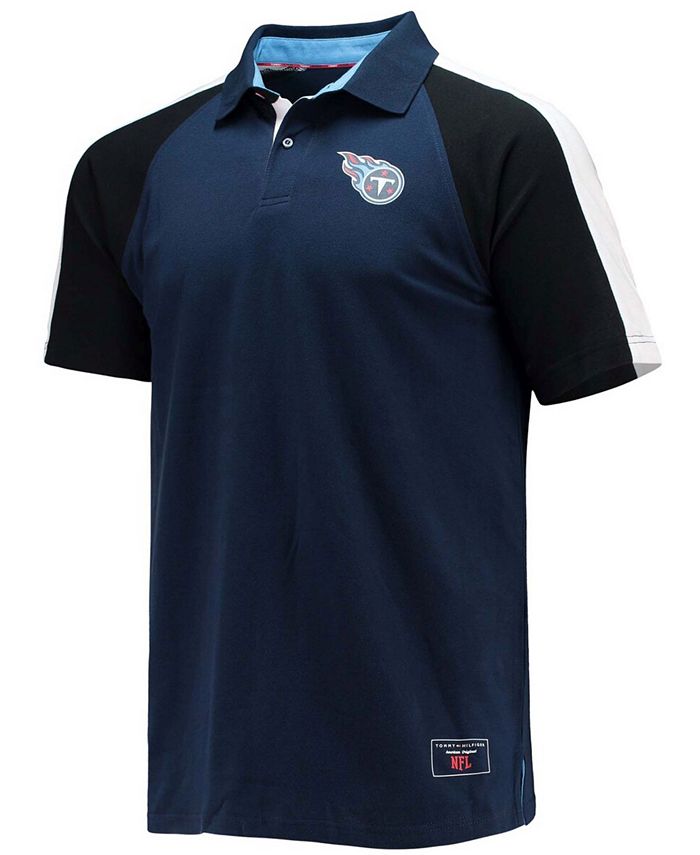 Tommy Hilfiger Men's Navy and White Tennessee Titans Holden Raglan Polo ...