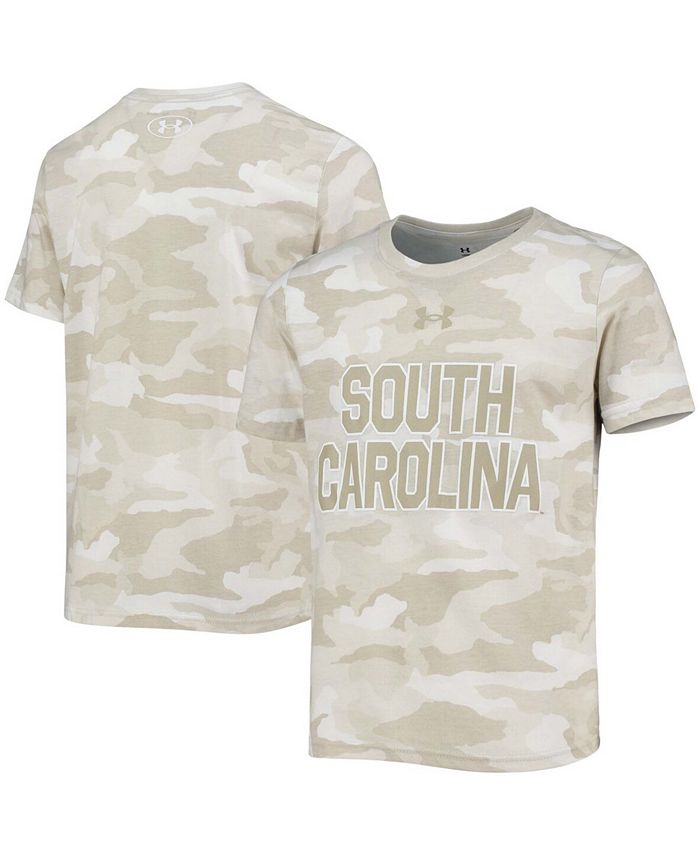 Under Armour Big Boys and Girls Tan South Carolina Gamecocks Camo Logo ...