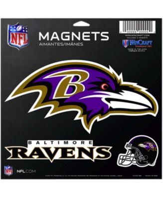 Multi Baltimore Ravens 11'' x 11'' 3-Pack Vinyl Magnet - Macy's