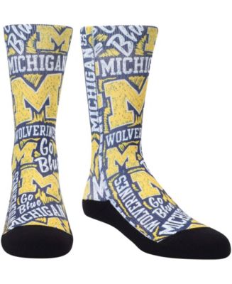 Youth Michigan Wolverines Logo Sketch Crew Socks - Macy's
