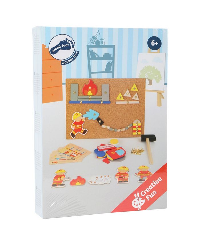 Legler USA Small Foot Wooden Toys Fireman Theme Hammer Arts and Crafts ...