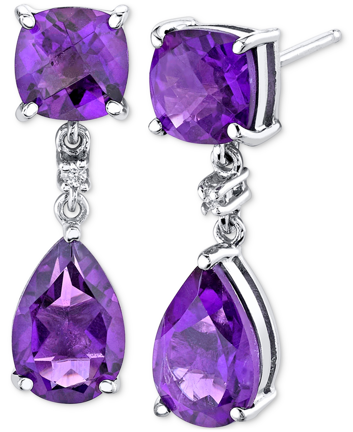 Click here for Amethyst (4-3/8 ct. t.w.) & Diamond Accent Drop Ea... prices