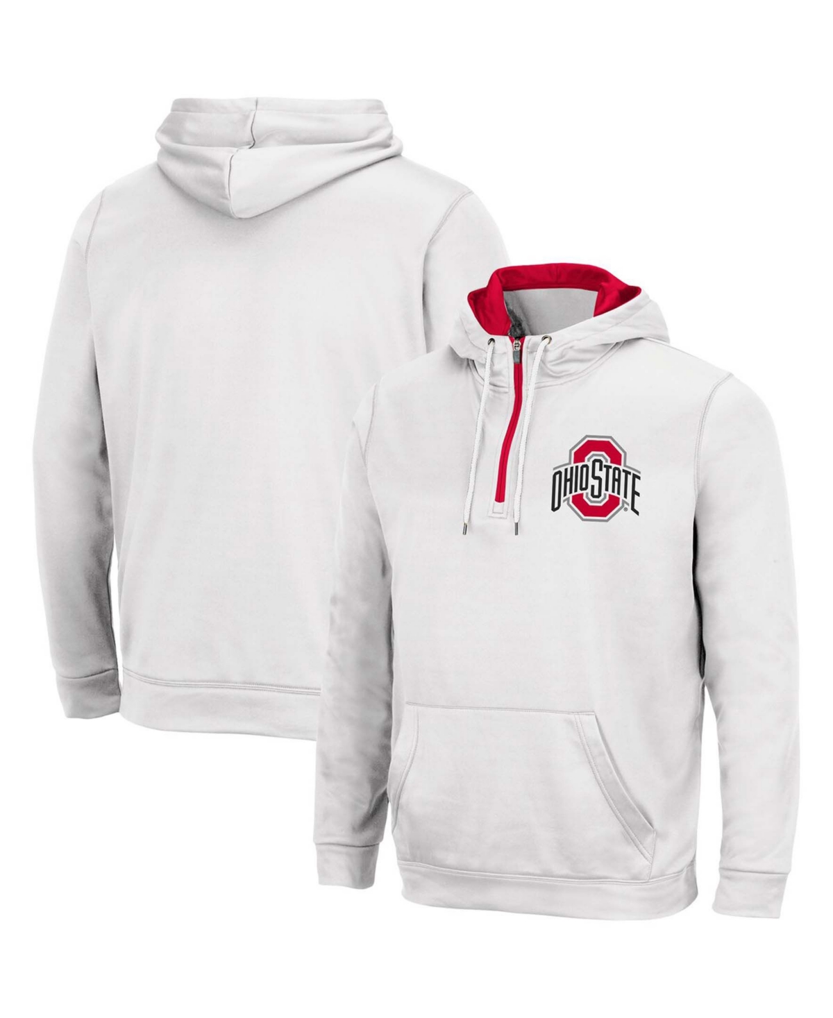 Colosseum Men's White Ohio State Buckeyes Harbor Quarter-zip Hoodie ...