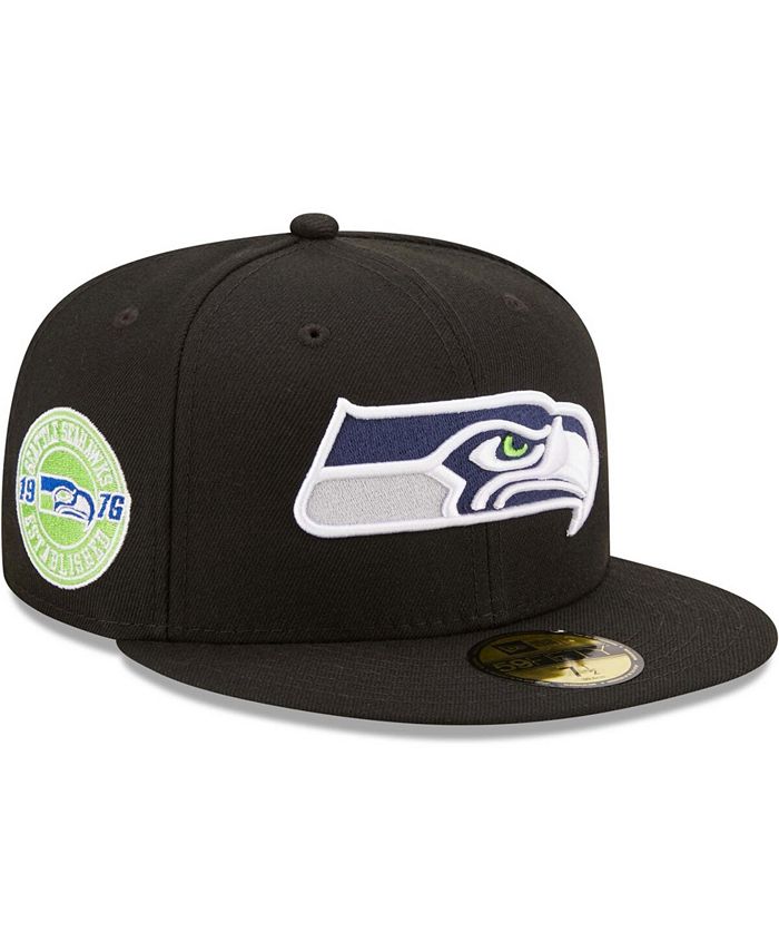 New Era Men's Black Seattle Seahawks Established 1976 Patch 59FIFTY ...