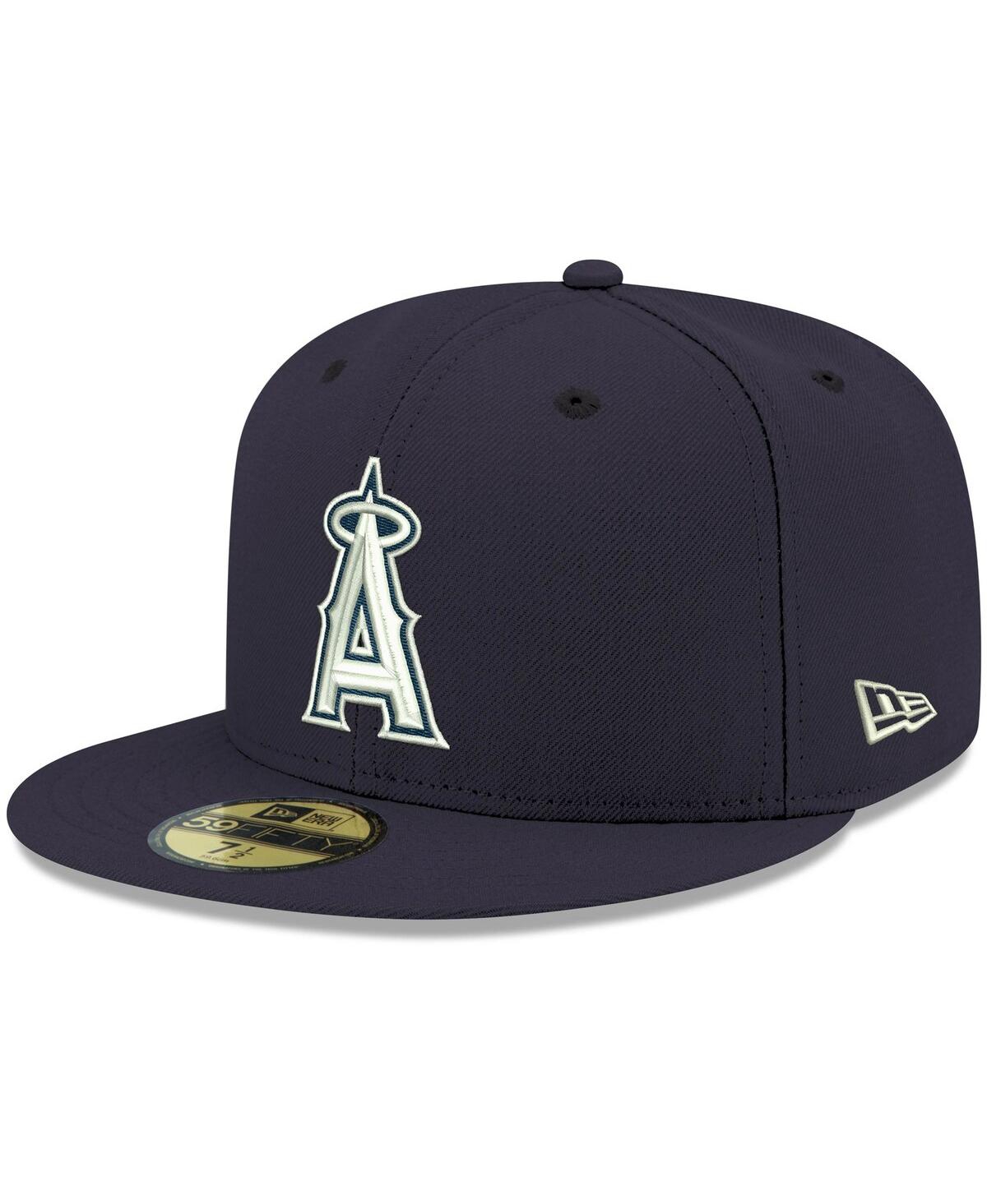 Click here for Mens Navy Los Angeles Angels Logo White 59FIFTY Fi... prices