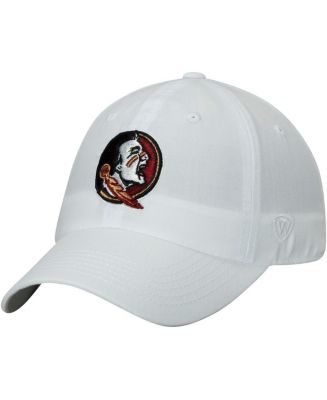 Men's White Florida State Seminoles Primary Logo Staple Adjustable Hat ...