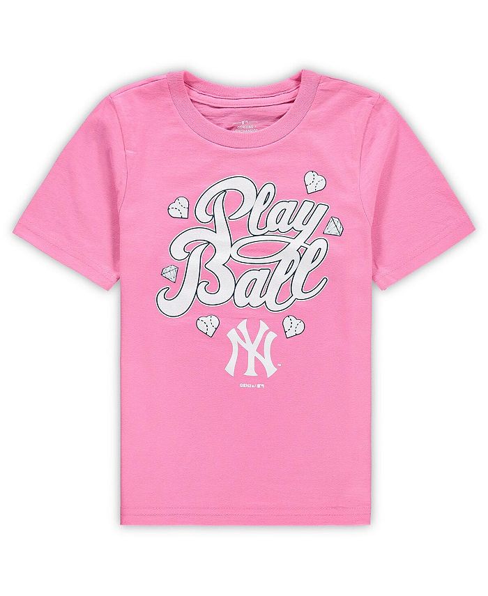 Outerstuff Preschool Pink New York Yankees Ball Girl T-shirt - Macy's