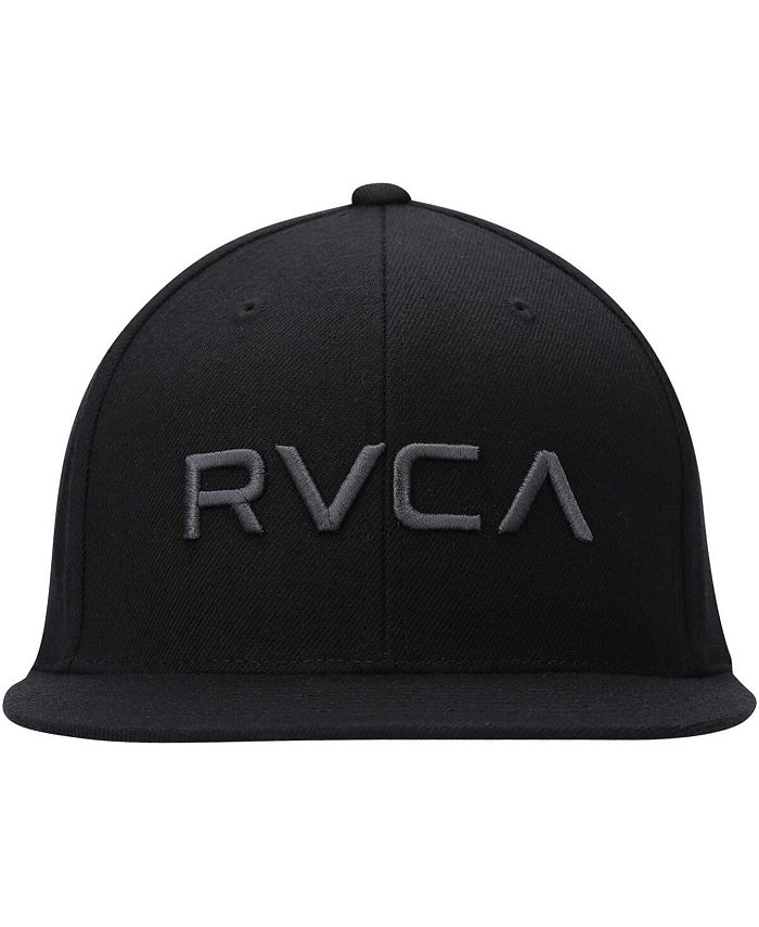 RVCA Men's Twill II Adjustable Snapback Hat - Black - Macy's