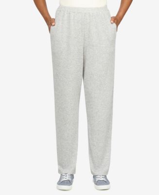 Women's Missy Simply Cozy Knit Straight Leg Average Length Pants - Macy's