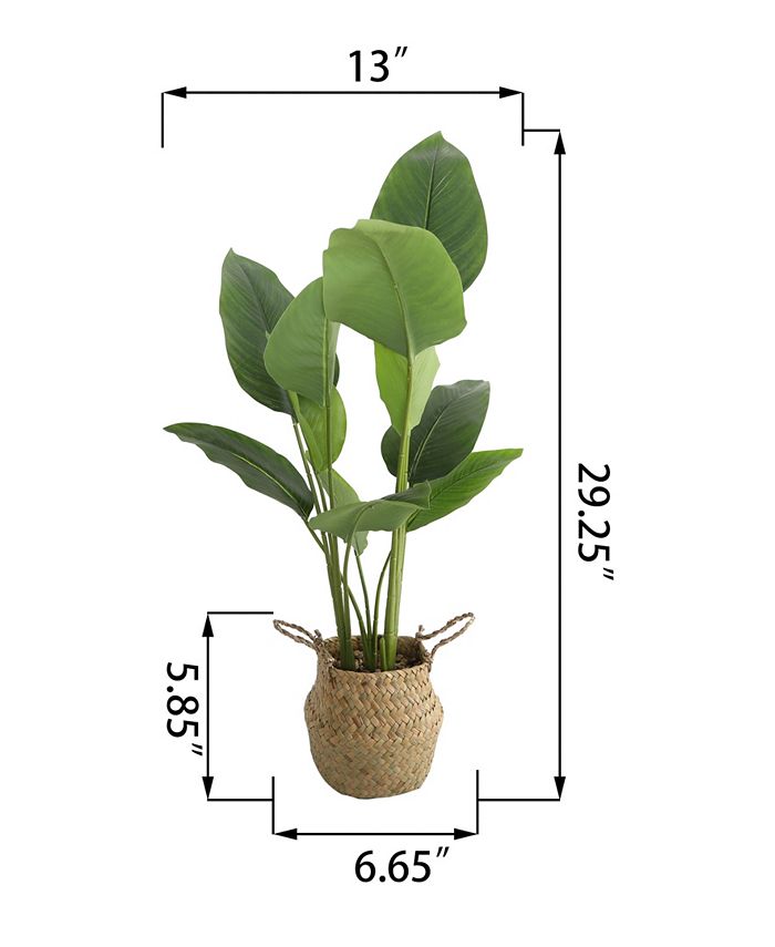 Flora Bunda 30" Artificial Traveler's Palm in Basket - Macy's