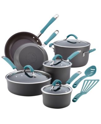 Rachael Ray Cucina Hard-Anodized Nonstick 12-Pc. Cookware Set - Macy's