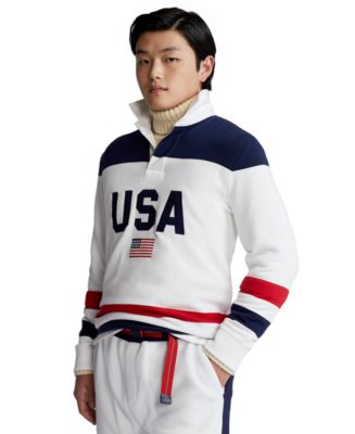 Polo Ralph Lauren Men's Team USA Fleece Rugby Shirt - Macy's