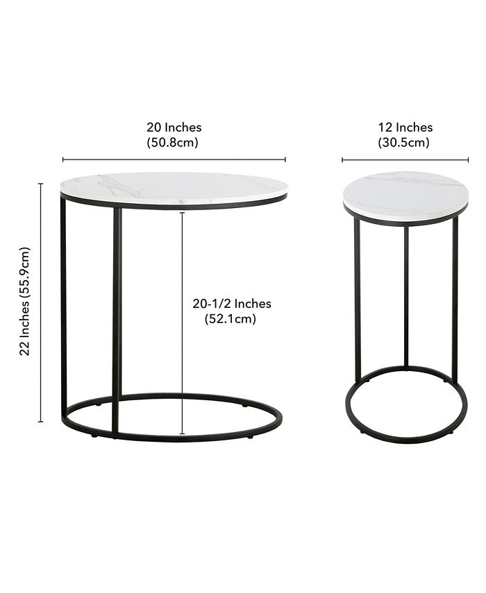 Hudson & Canal Enzo Side Table, 20" x 12" - Macy's