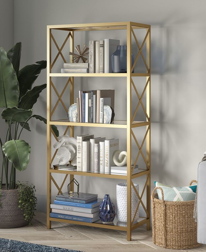 Hudson & Canal Celine 30" Wide Bookcase - Macy's