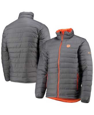 Men's Gray Clemson Tigers Powder Lite Omni-Heat Reflective Full-Zip ...