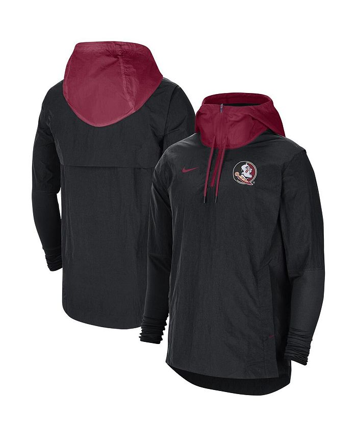 Nike Men's Black, Garnet Florida State Seminoles Player Quarter-Zip ...