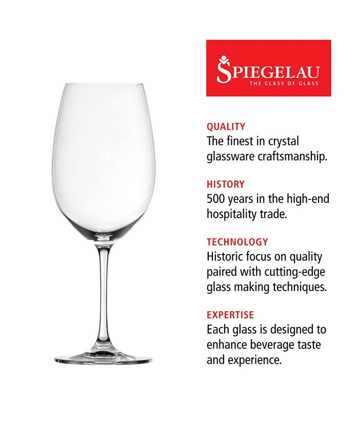 Spiegelau Salute Bordeaux Wine Glasses, Set of 4, 25 Oz - Macy's