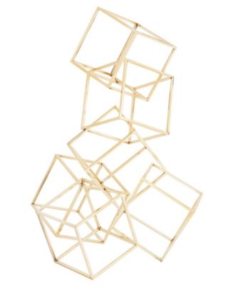 Metal Modern Geometric Sculpture, 20" x 15" - Macy's