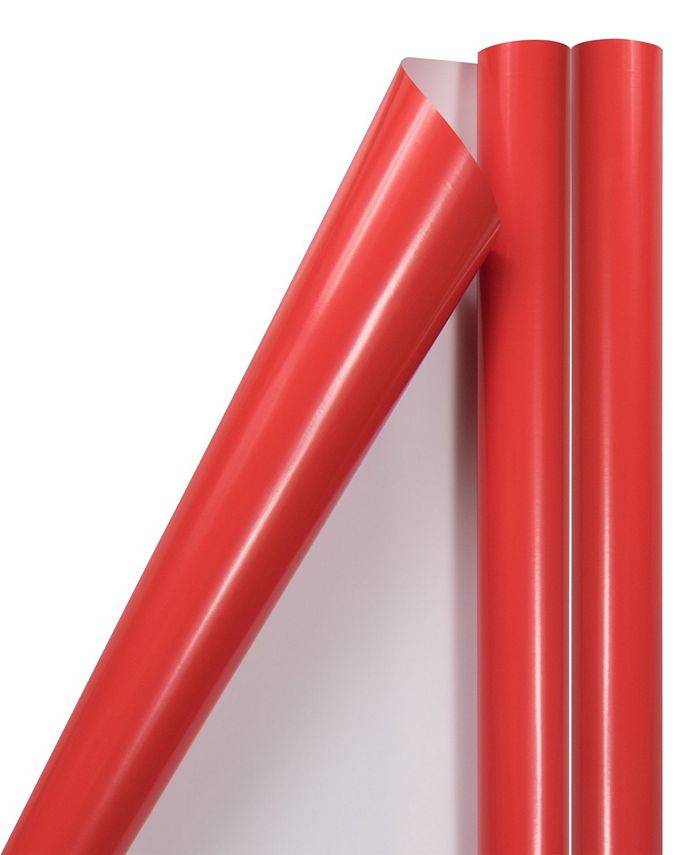 JAM Paper Gift Wrap 50 Square Feet Glossy Wrapping Paper Rolls, Pack of ...