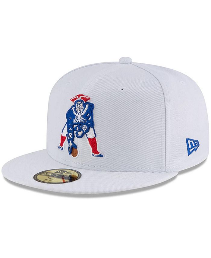 New Era Men's White New England Patriots Throwback Logo Omaha 59FIFTY ...